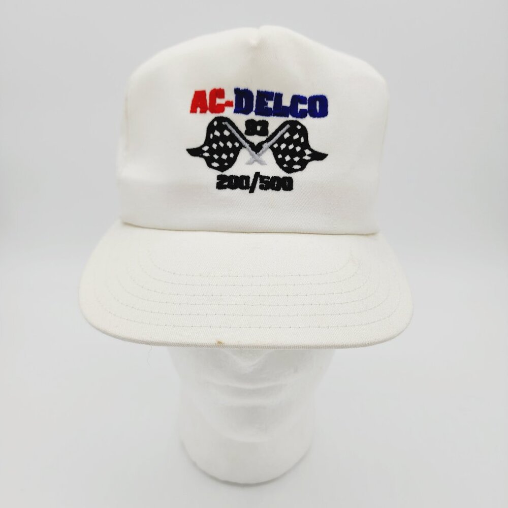 Vintage Ac Delco 1993 200/500 Hat Cap Mens White Snap… - Gem